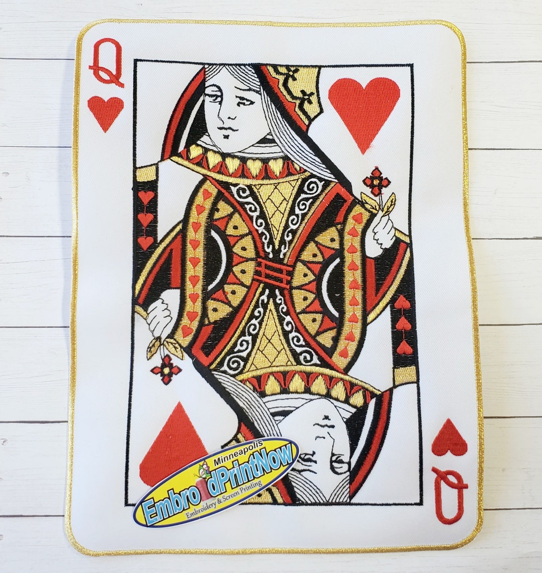 Queen of Hears Embroidery Size 6.50X10.25 Iron on Patch for - Etsy