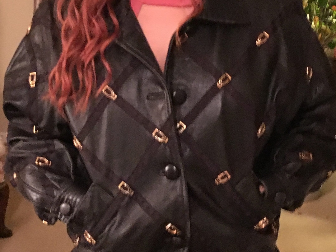 JACKET COUTURE Mab Studio Italian Leather Vintage Gorgeous Black ...