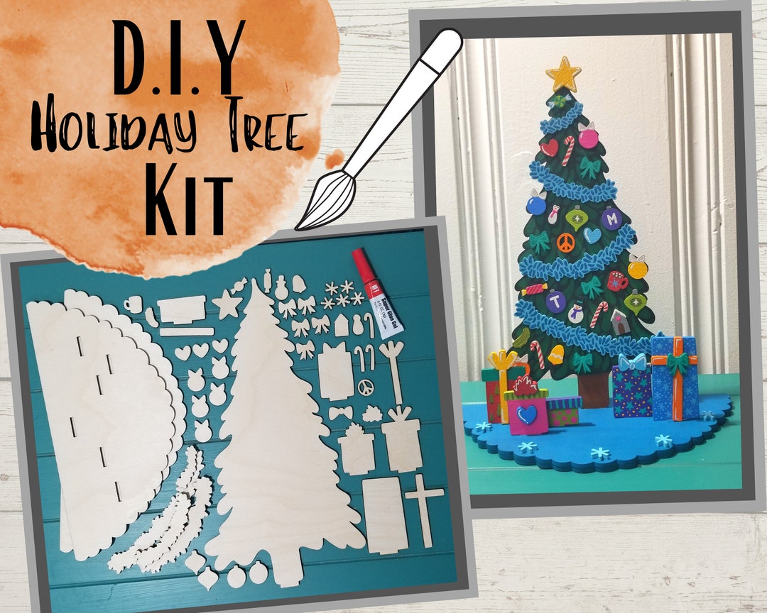 DIY Holiday Craft, Christmas Tree DIY Kit, Family Gift Activity ...