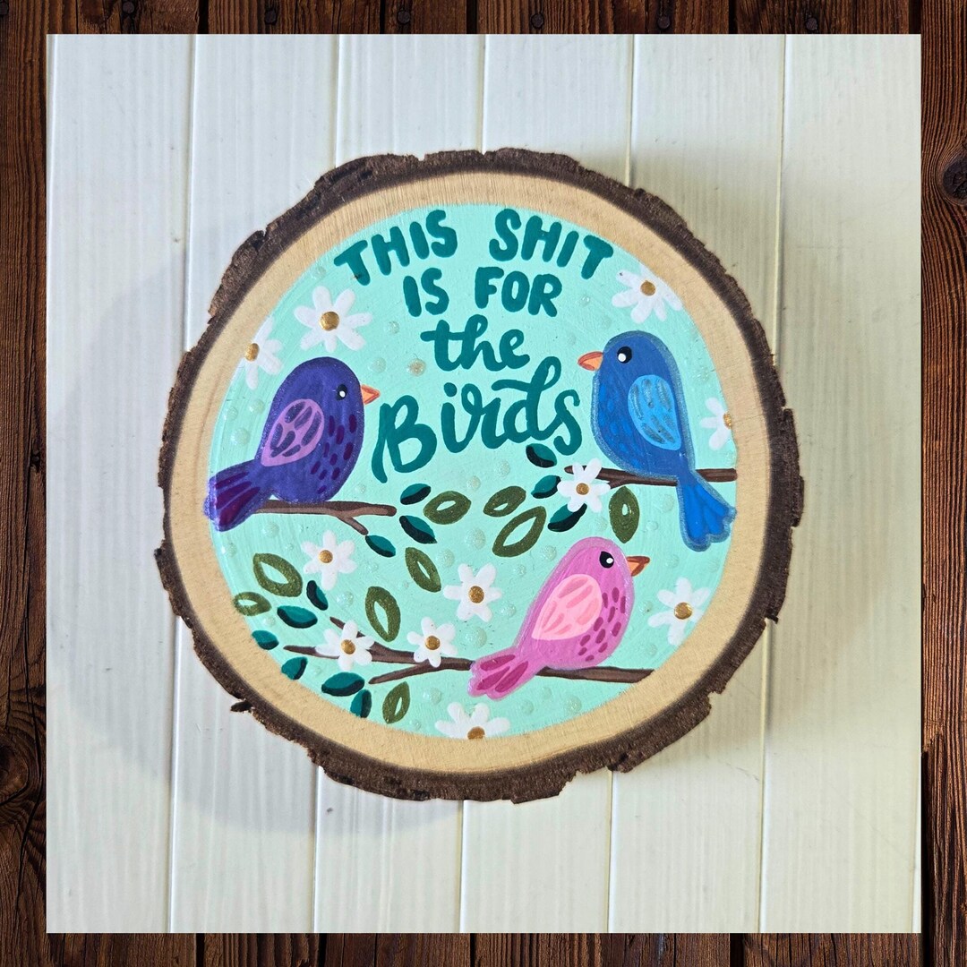 Colorful Bird Art, Bird Magnets, Folk Art Birds, Colorful Magnets, Bird ...