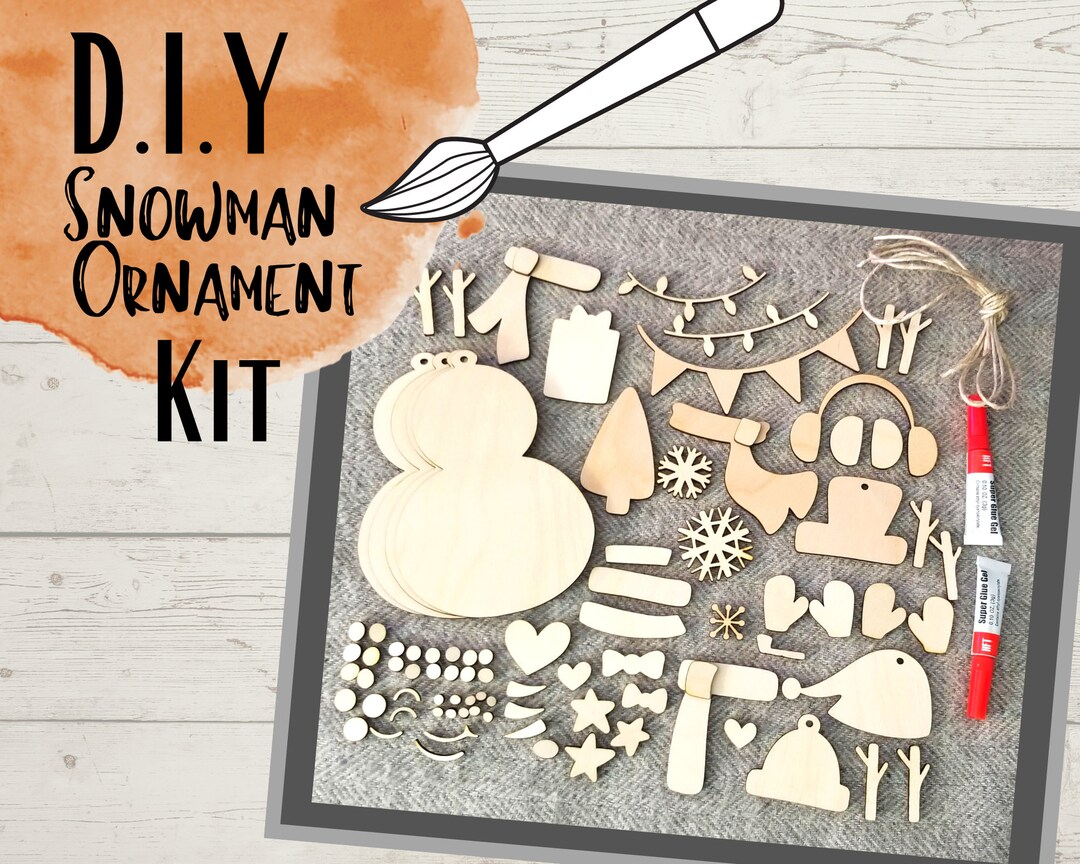 DIY Snowmen Ornaments, DIY Snowmen Kit, DIY Ornament Kit for Adults ...