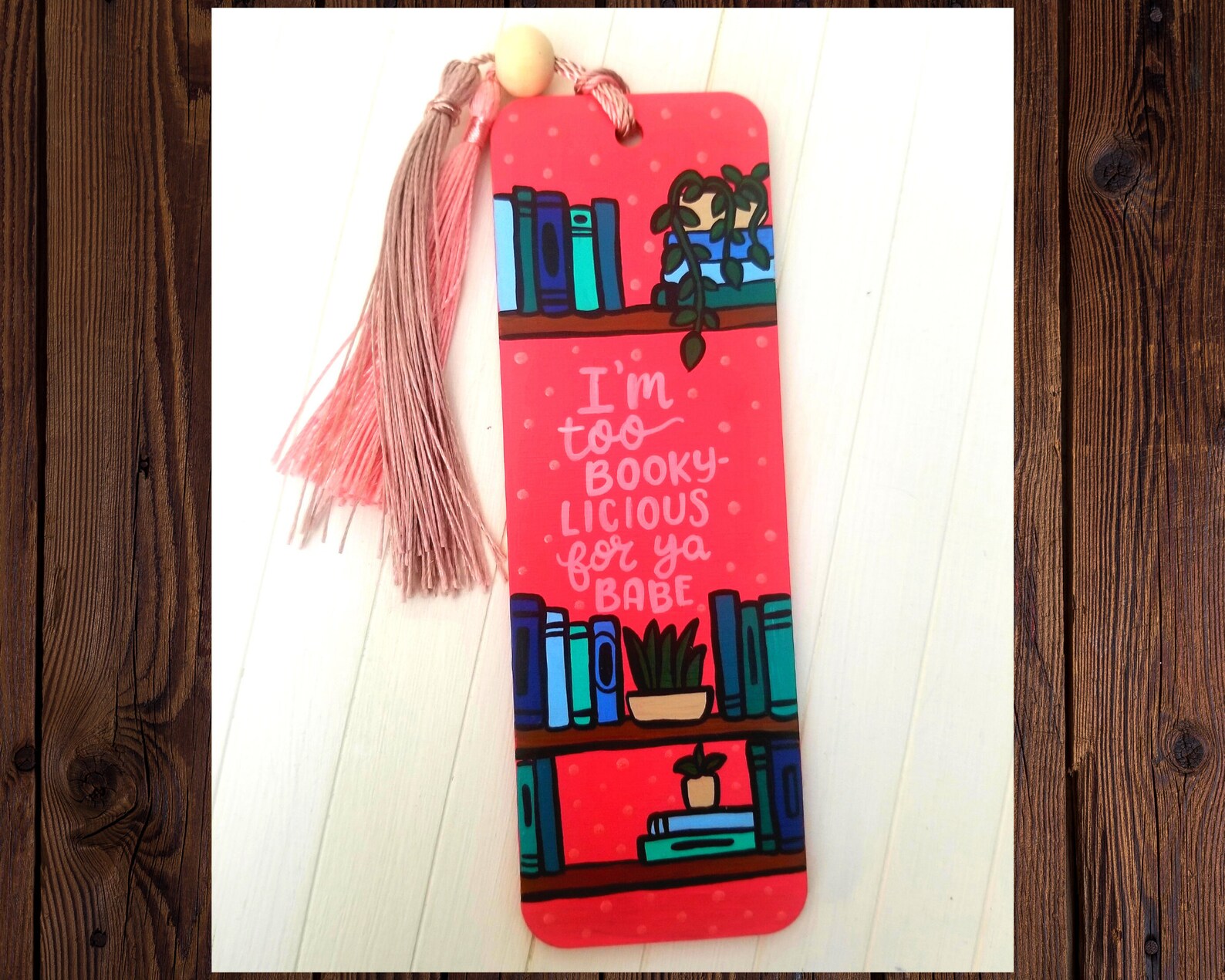 Funny Bookmark Sturdy Bookmark Wood Bookmark Hand Painted Etsy New Funny Bookmark Sturdy Bookmark Wood Bookmark Hand Painted Etsy New