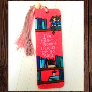 Funny Bookmark, Sturdy Bookmark, Wood Bookmark, Hand Painted Bookmark ...
