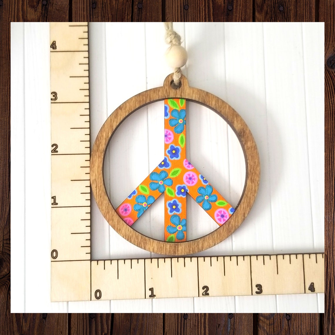 Peace Sign Ornament Wood Peace Sign Christmas Peace Sign - Etsy
