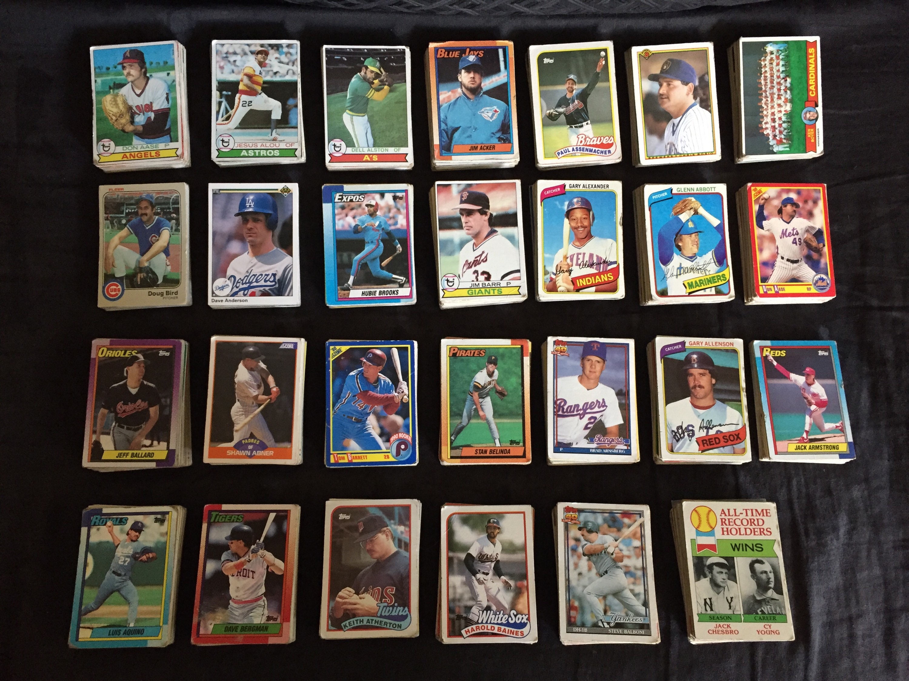 Vintage Baseball Card Collection Total of 895 Cards From 1970's to 1990 ...