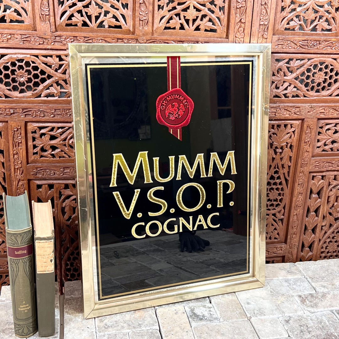 Vintage Wall Sign Bar Decor Mumm V.S.O.P. Cognac Black, Red and Gold ...
