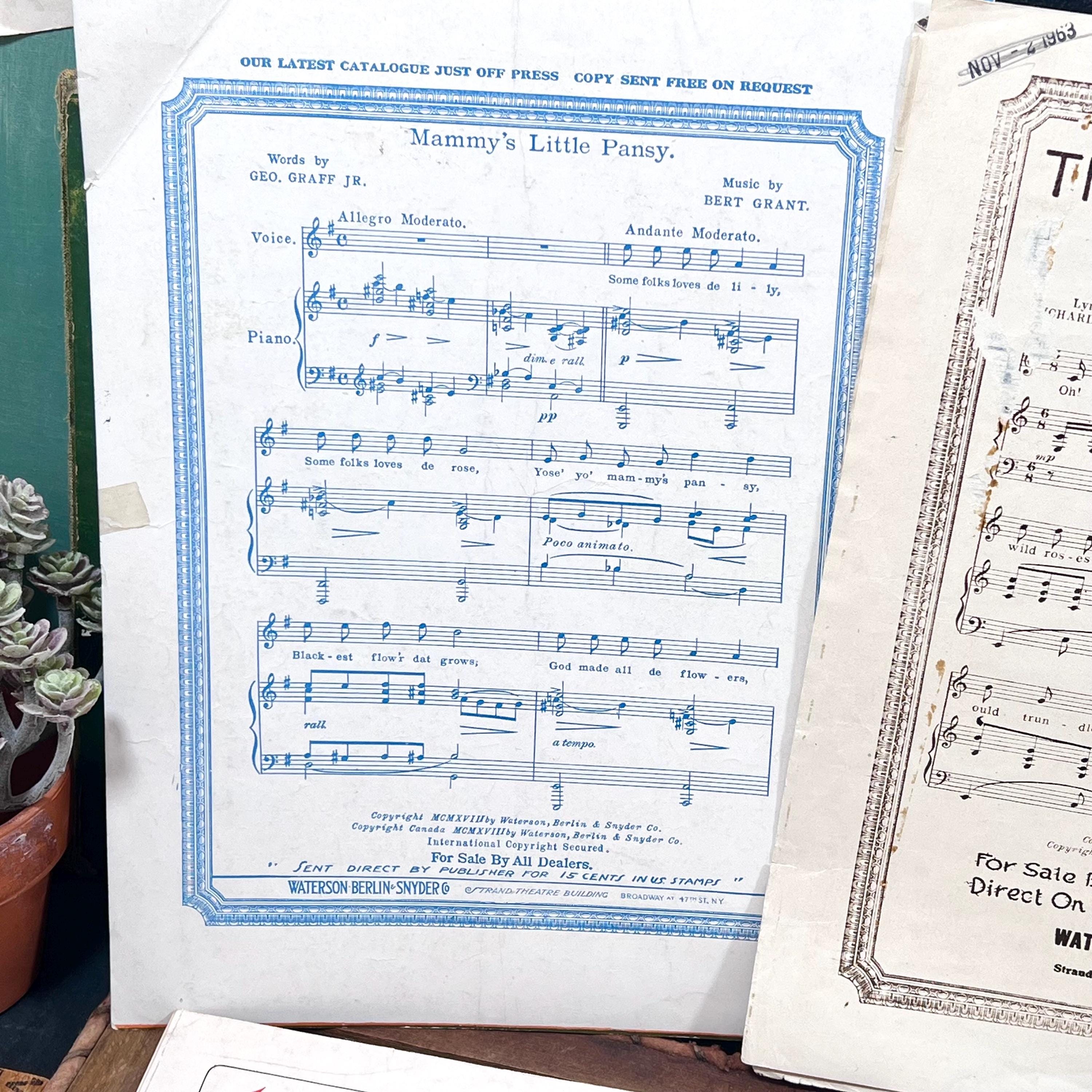 5 World War One Sheet Music and Art Patriotic - Antique - Etsy