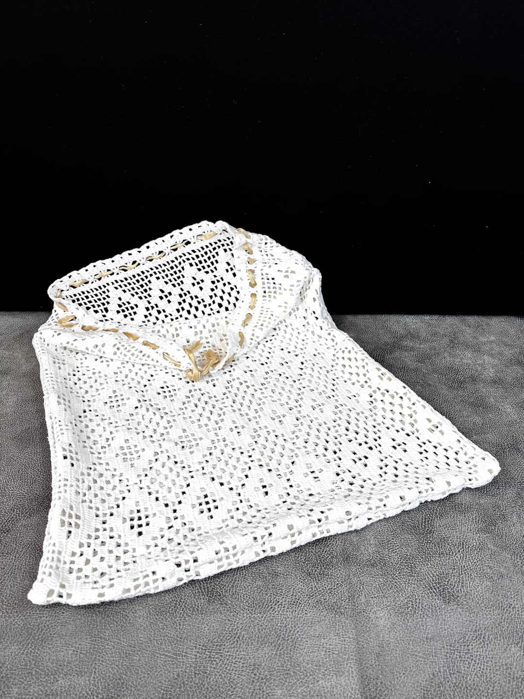 For Milady's Chamber Crocheted Lingerie Storage Bag W/ Champagne ...