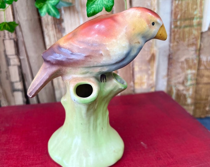 Ceramic Czech Made Bird Flower Frog - Made in Czechoslovakia - Figural ...