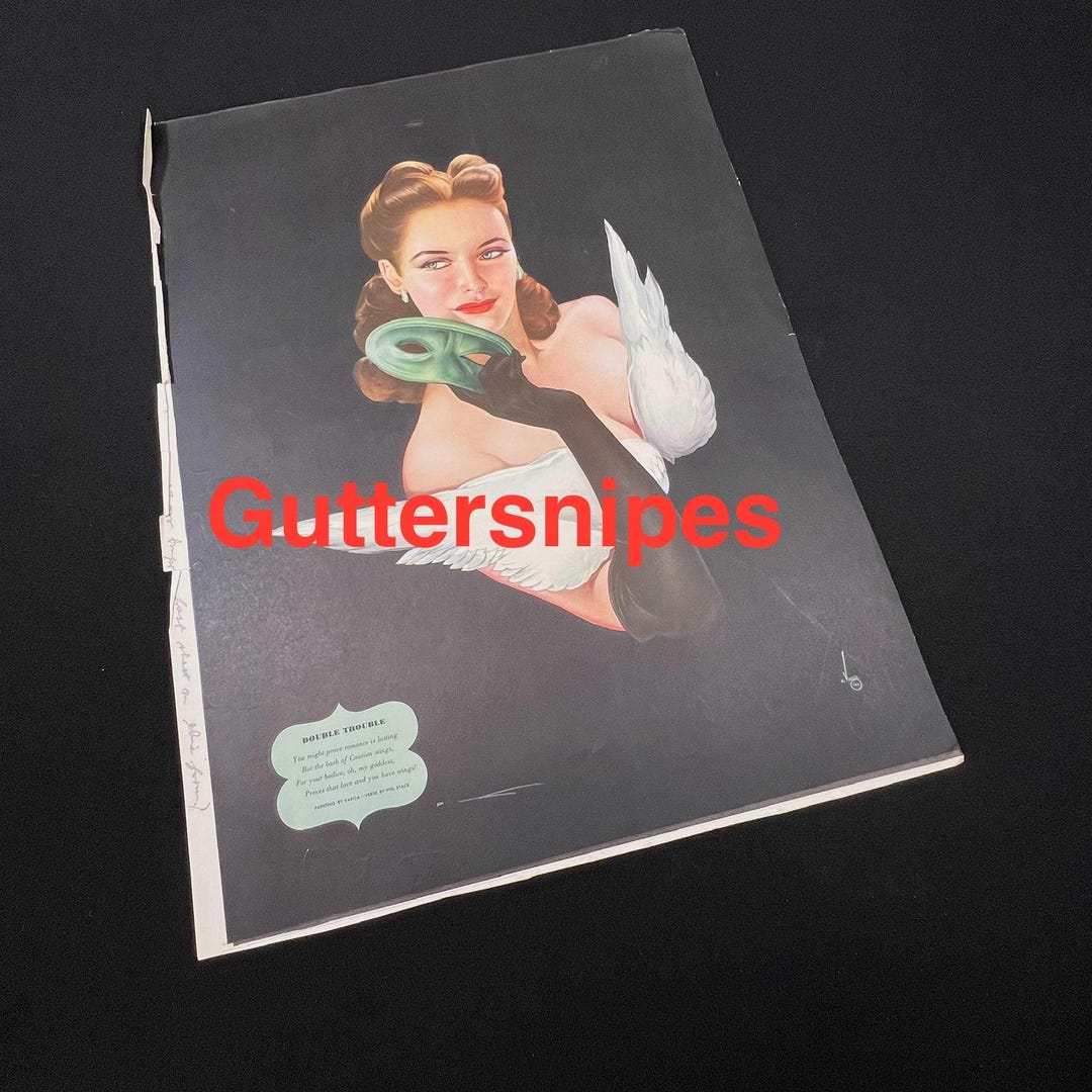 Esquire Magazine Print Color Art by Vargas / Flipside Hurrell Photo ...