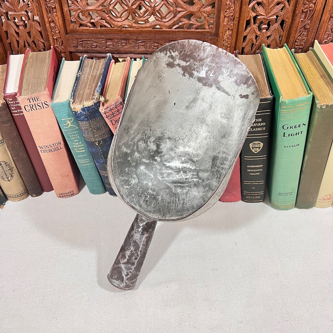 Metal Large Scoop Vintage Wonderfully Shopworn Dented Worn and Shabby ...