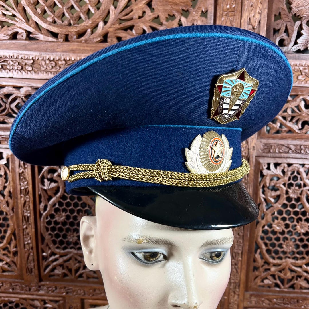 Vintage CCCP Soviet Era Cap Military or Police and Silver Tone Metal ...