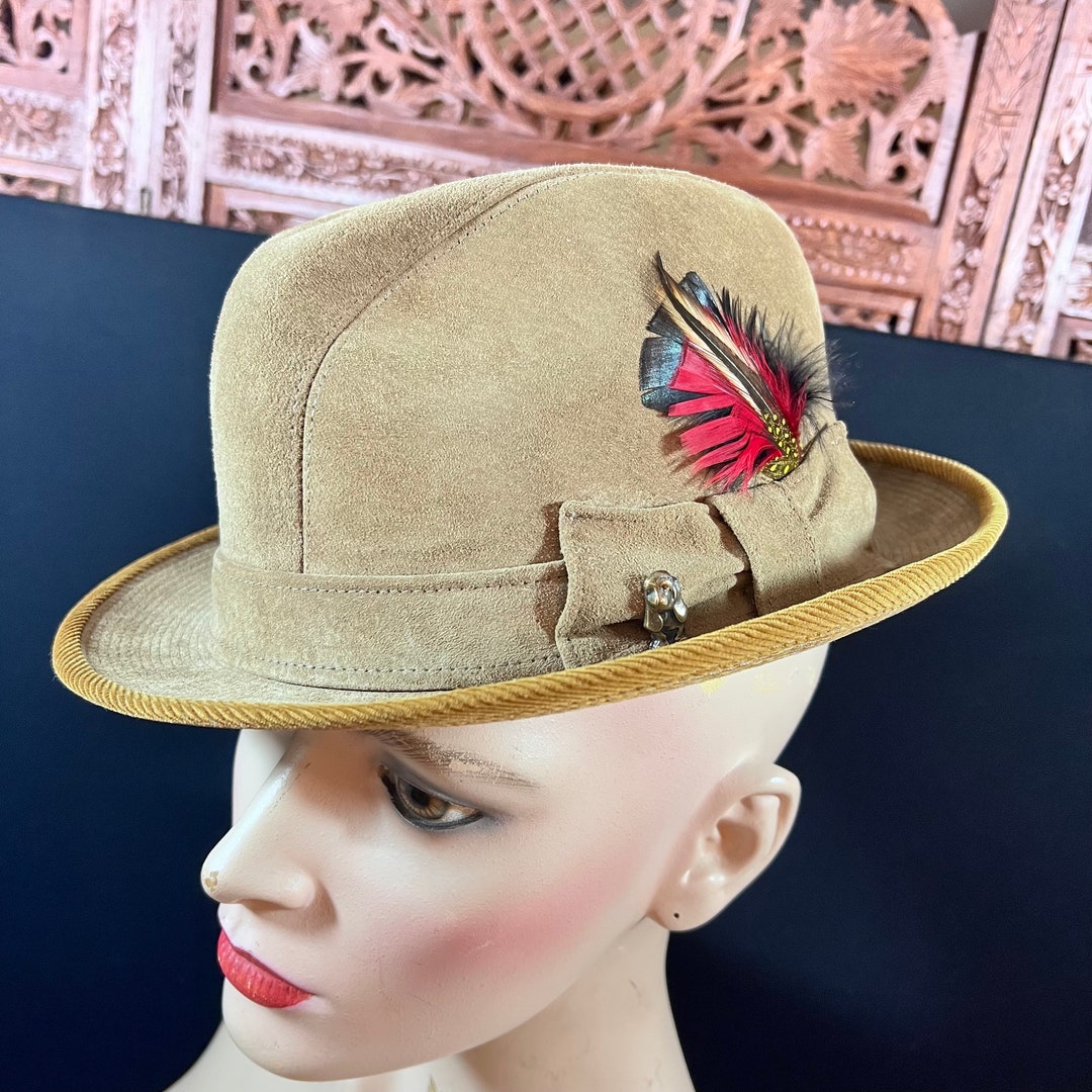 Hush Puppy Hat Fedora / Trilby - Fashion Designer Prop - Tiny Metal Dog ...