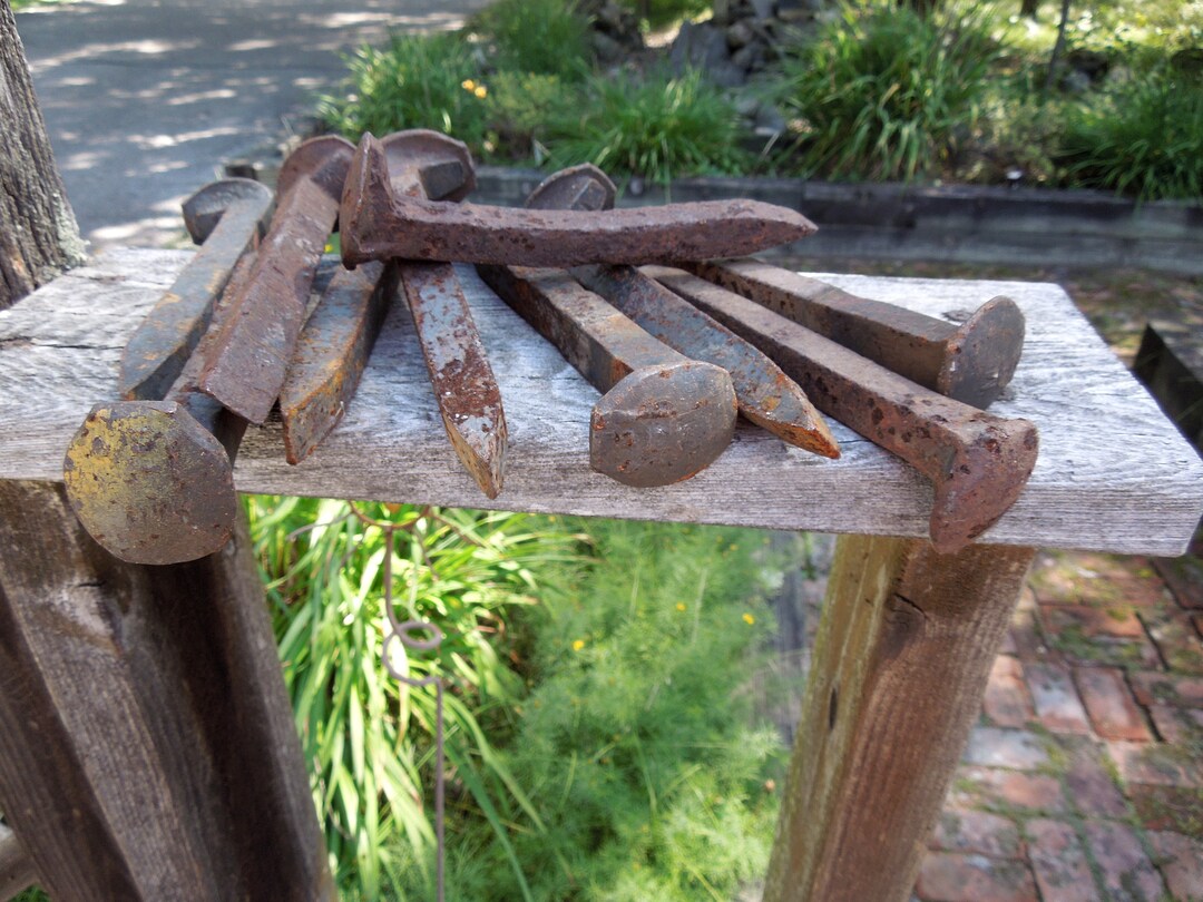 Worn Used Rail Road Iron Spikes for Craft, Art, Repurpose, Assembly or ...