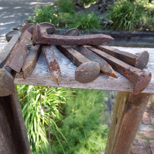 6 Scrap Metal Railroad Track Iron Spikes Working on the Railroad Craft ...