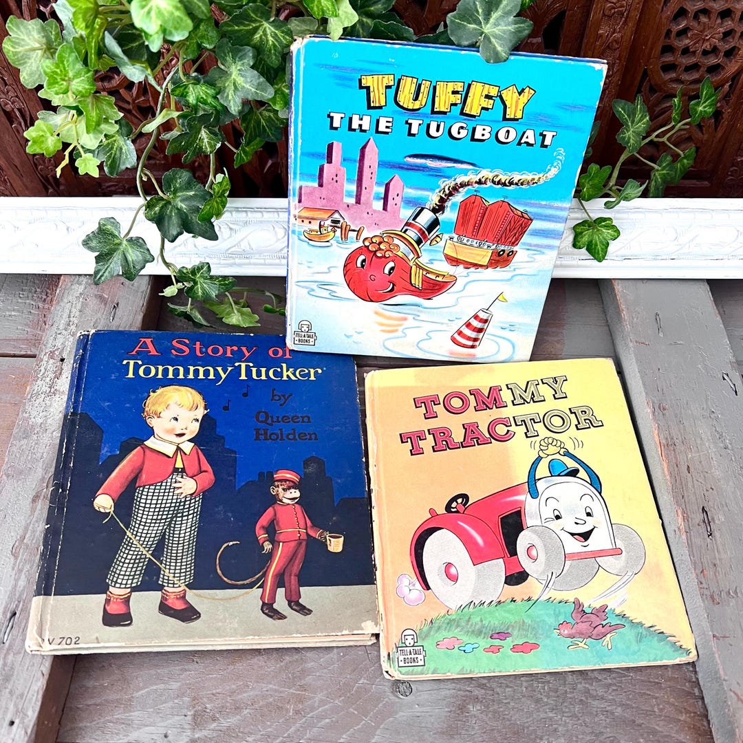 3 Vintage Children Books - Tuffy the Tugboat, Tommy Tractor, Tommy ...