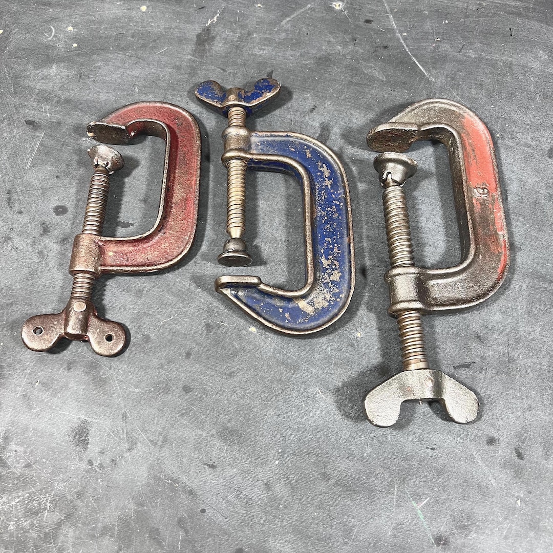 3 C Clamps Forged Steel - Vintage Woodworking Tool Phoenix and Others ...