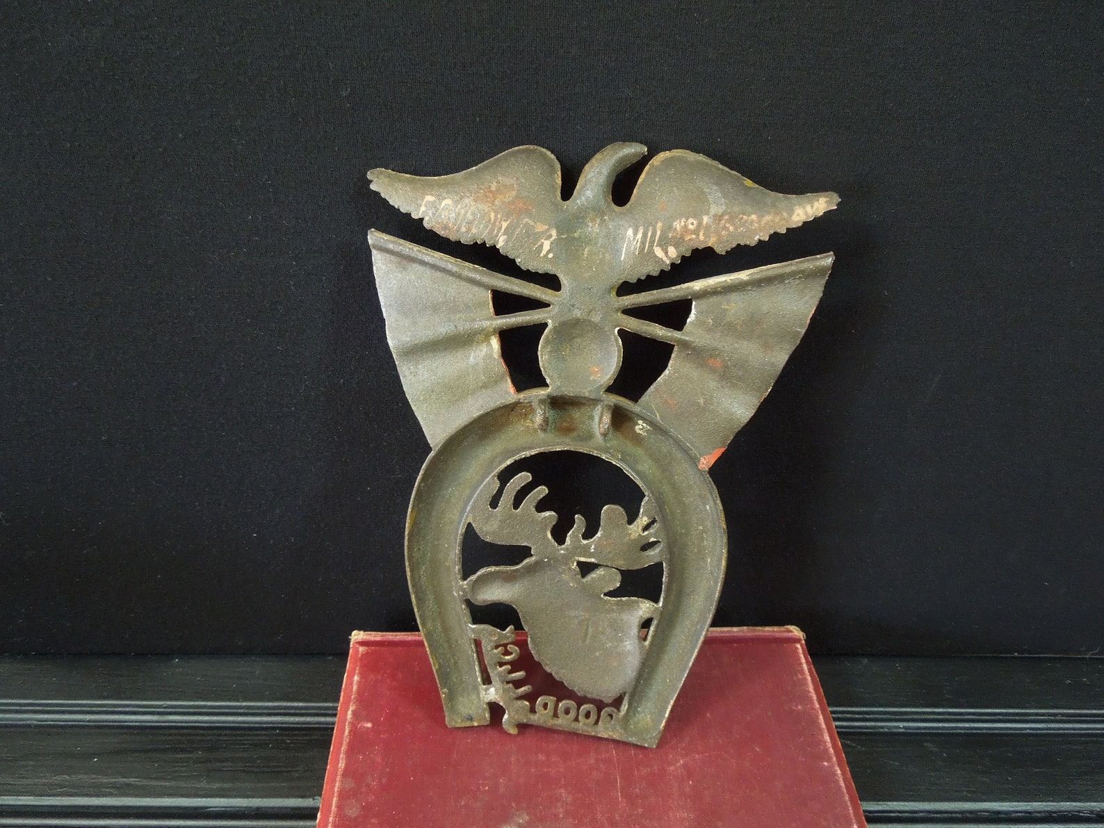 Cast Iron American Eagle W/ Flag Benevolent Order of Moose | Etsy