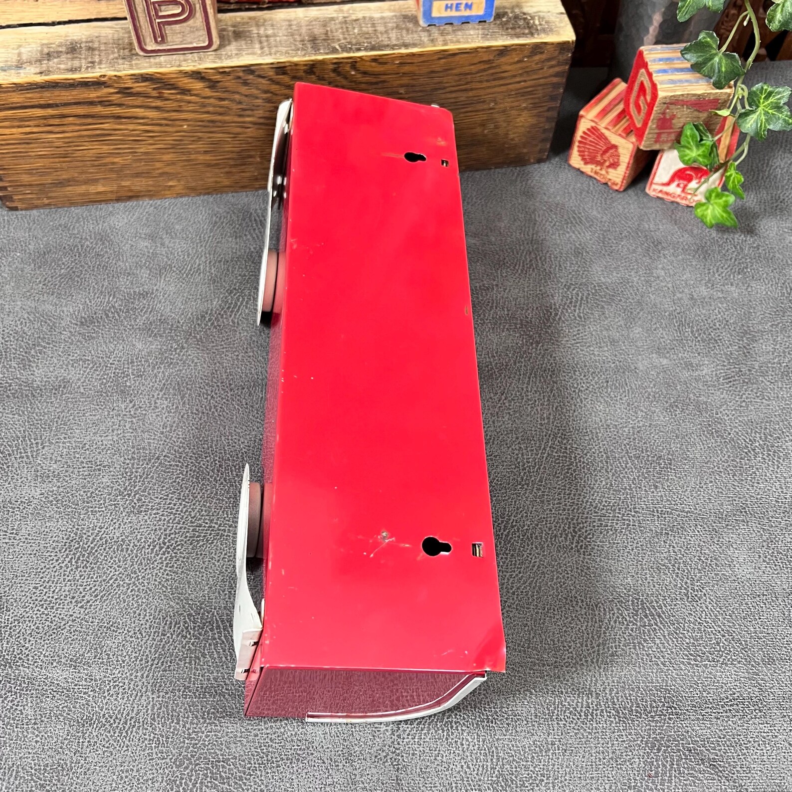 Wall Hanging Wax Paper Dispenser Vintage Retro MCM Kitchen Decal Flower ...