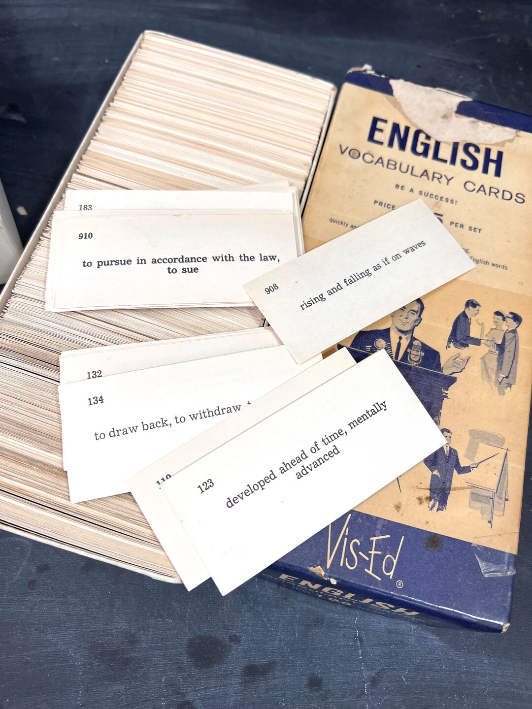 Box Flash Cards 1000 Pc. English Spelling W/ Definition Junk Journal ...