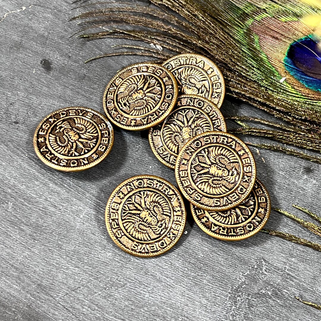 Buttons God is Our Hope Buttons Matching Lot of 7 Latin Es Devs Spes ...