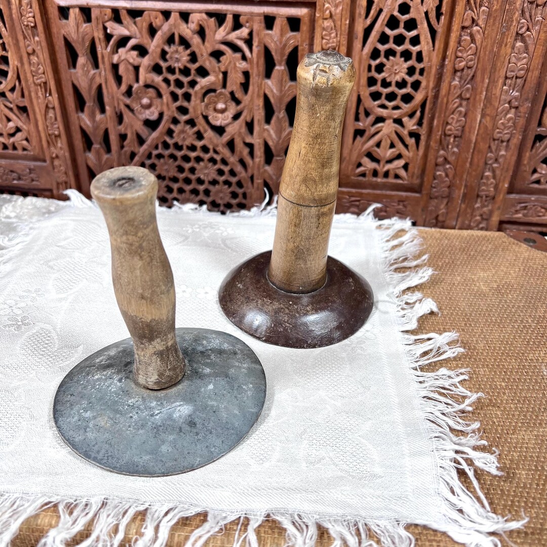 2 Farm Finds - Hog Scrapers - Vintage / Antique Primitive Wood Handle ...