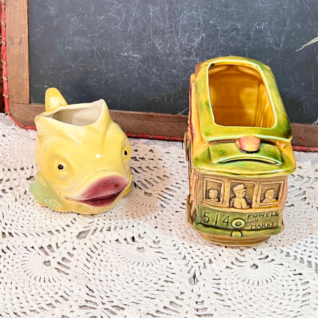 Ceramic Figural Planters Choice of Style Cottage Kitsch Mid - Etsy