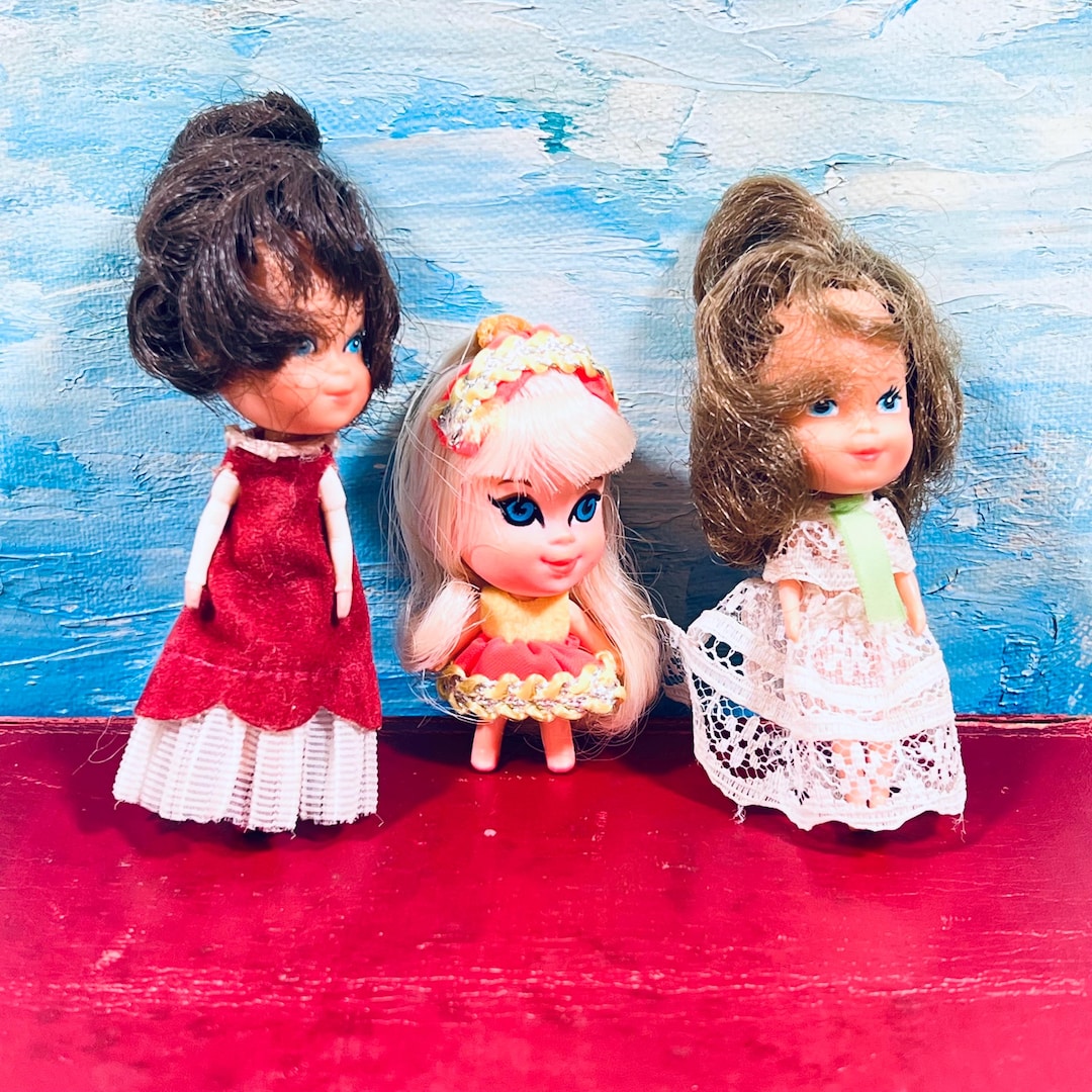 Itty Bitty Small Dolls, 3 Little Bitty Dolls - 1 Laverne Lucky Locket ...