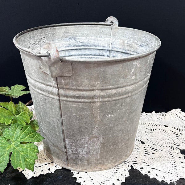 Rustic Metal Bucket - Etsy