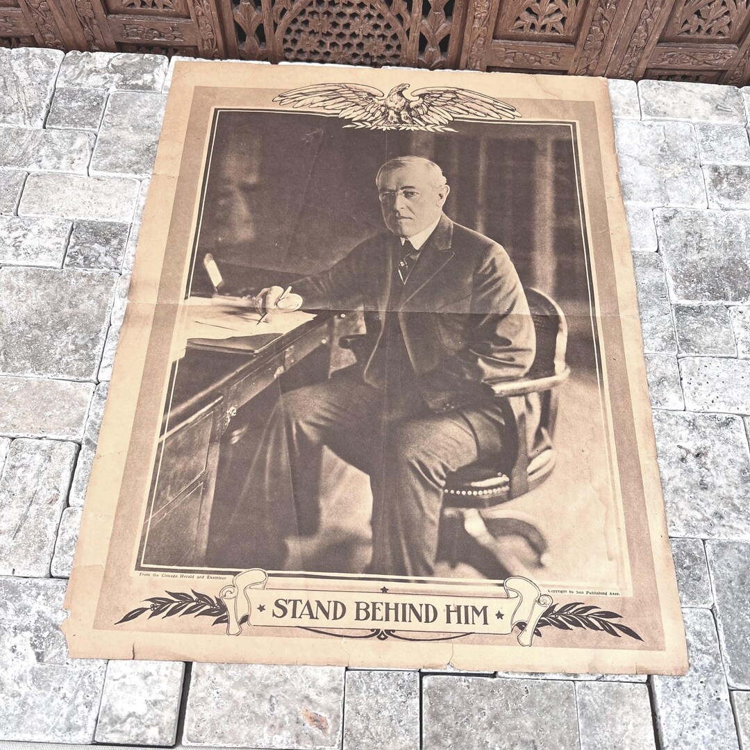 Double Page President Woodrow Wilson, Images of the Great War, Famous ...