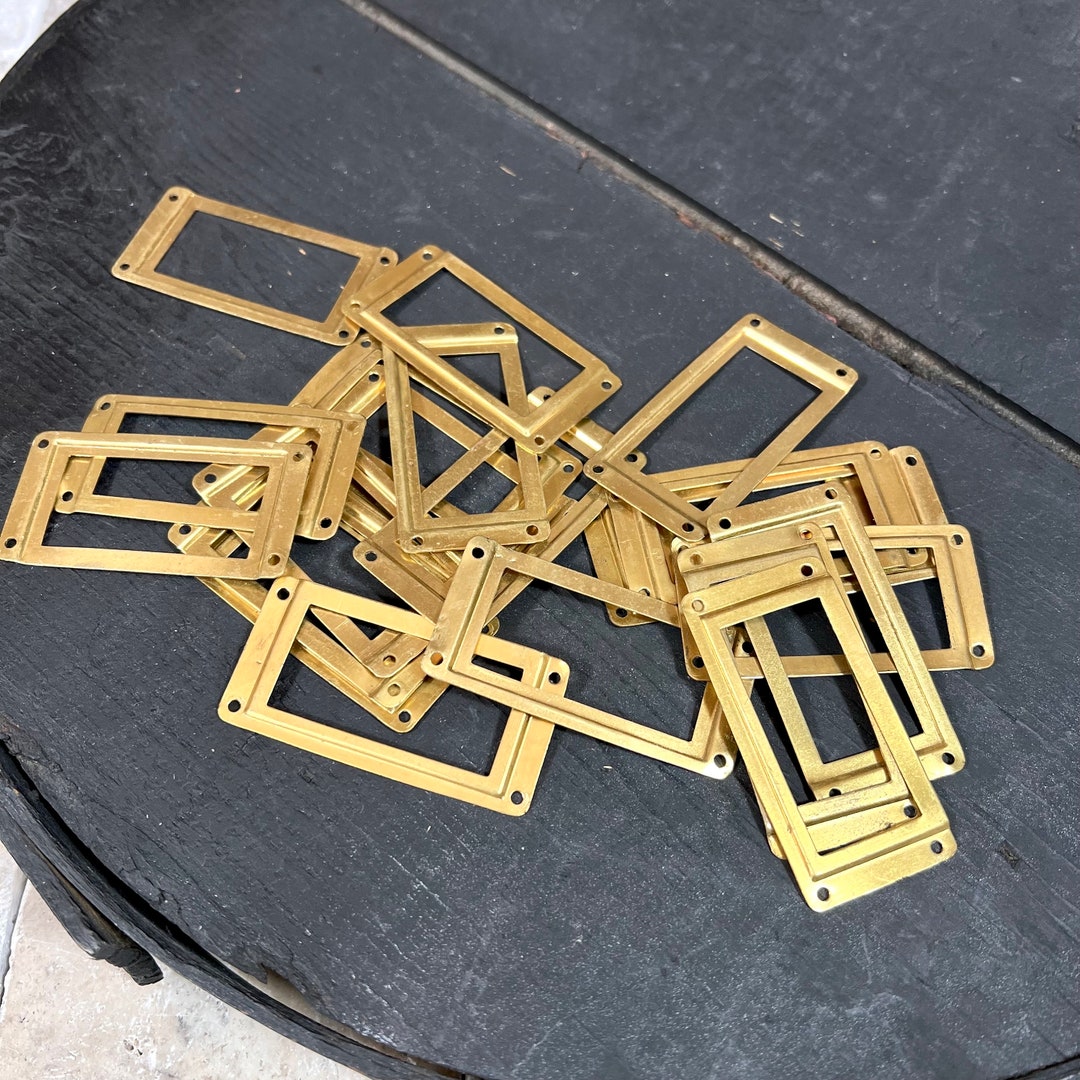 Label / Card Holders for Card File Cabinets - Vintage Brass Hardware ...