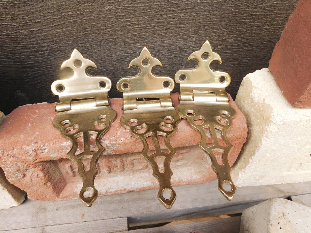 Coming Unhinged One Brass Hardware Brass Strap Hinge Offset Cabinet ...