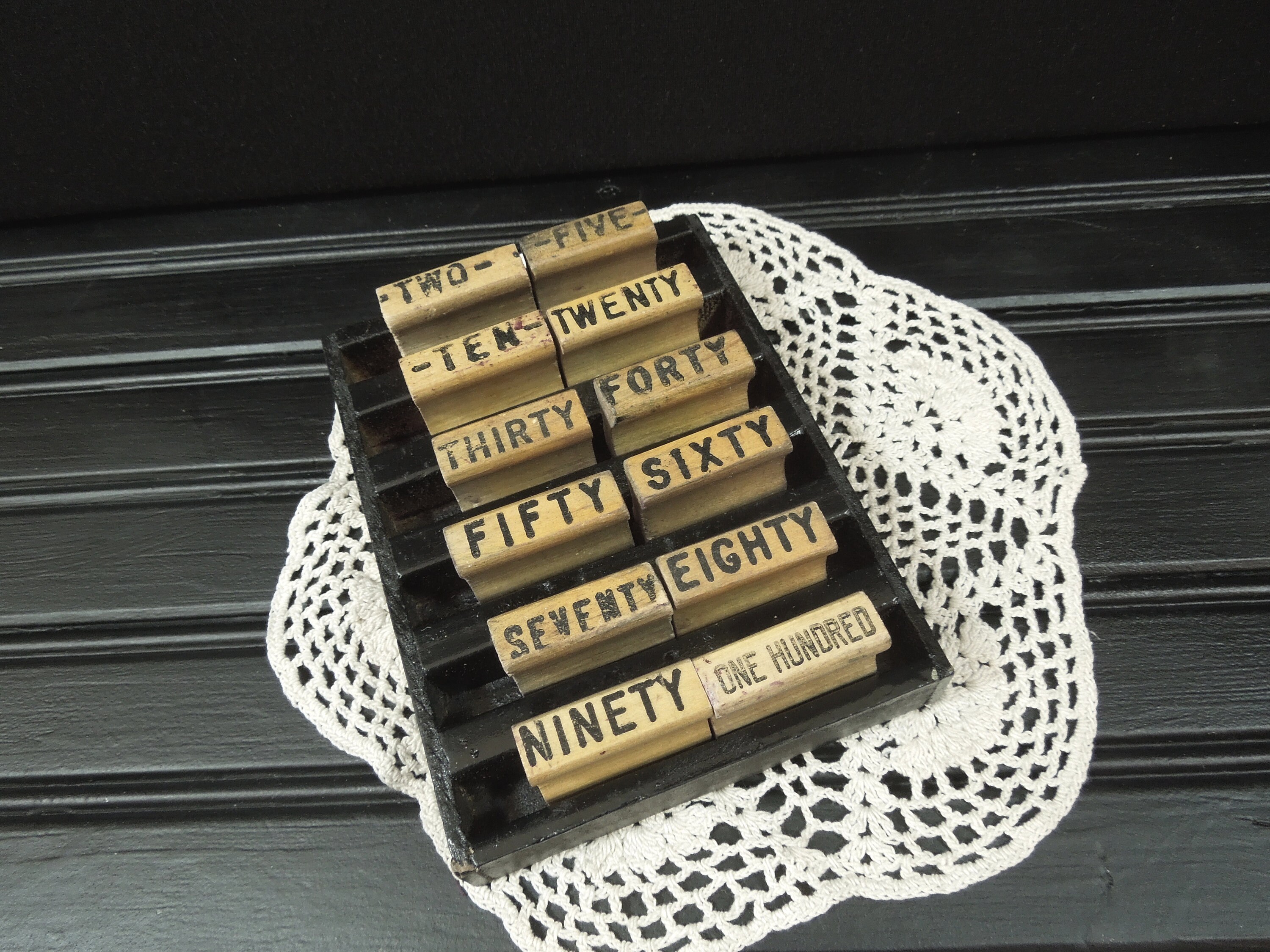 READ Description Art Studio Prop Crafts Wood Rubber Stamps w/ Written ...