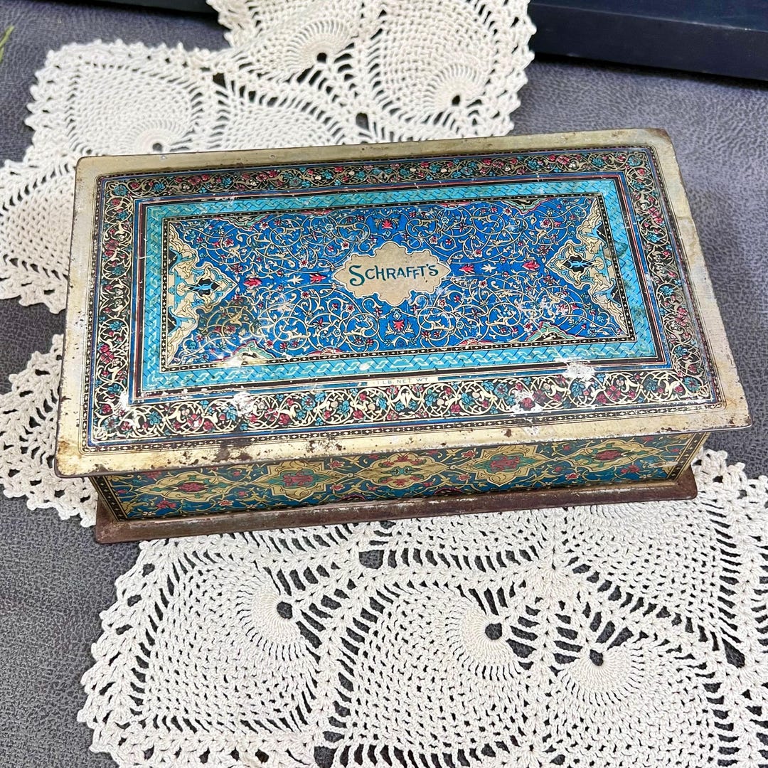 Tin Box From Schrafft’s - Made by Canco - Once Held Delicious Chocolate ...