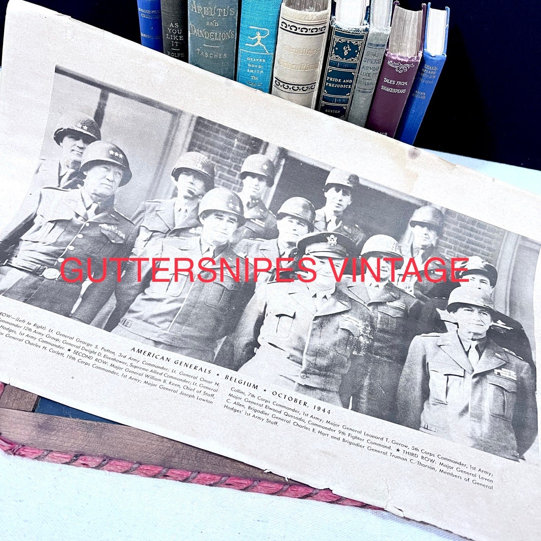 Ten Hut - American Generals WWII Print - Authentic Poster Belgium ...