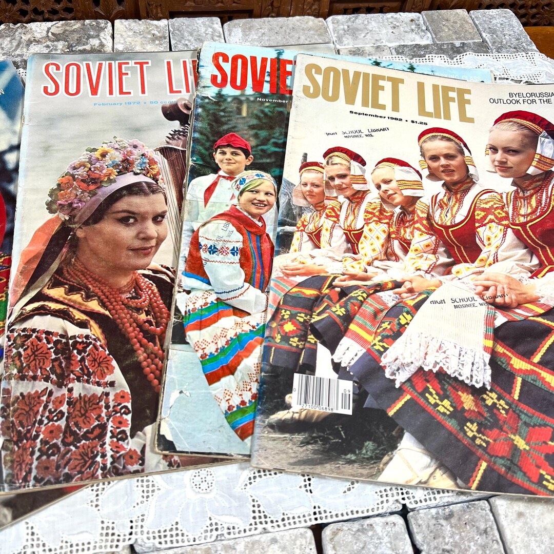5 Vintage Soviet Life Magazines - 1970's to 80's - Etsy