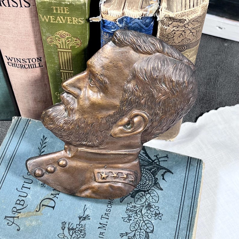 Metal Art General Ulysses Grant Civil War - 6 3/8" High Antique Bronze ...