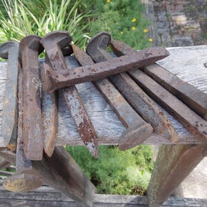 6 Scrap Metal Railroad Track Iron Spikes Working on the Railroad Craft ...