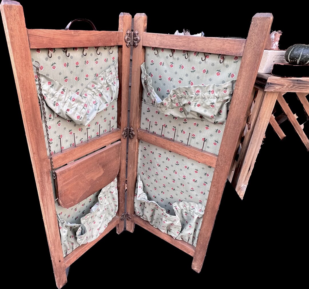 A Terrific Addition to the Sewing Room Handmade Folding Screen W ...