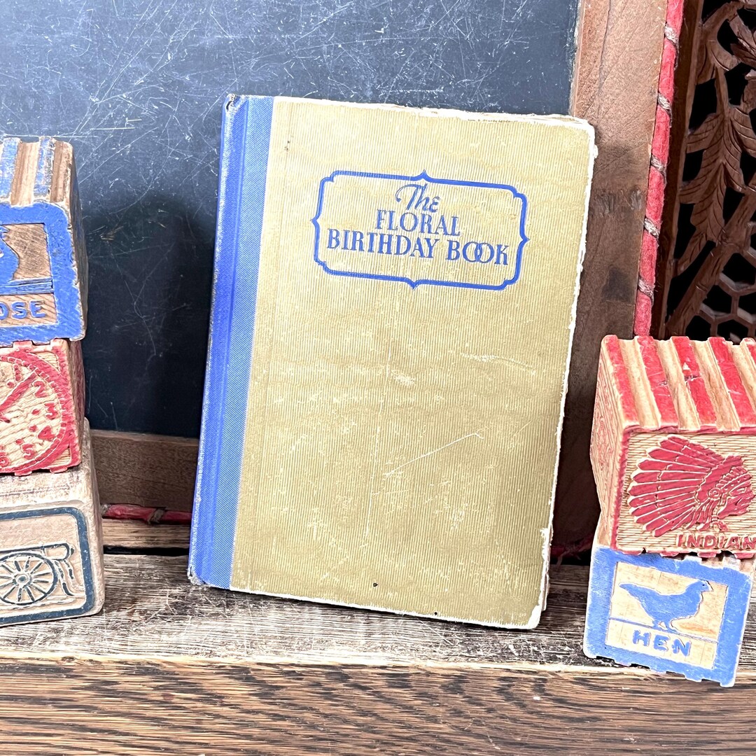 1940's the Floral Birthday Book Vintage Partially Used Journal Diary ...