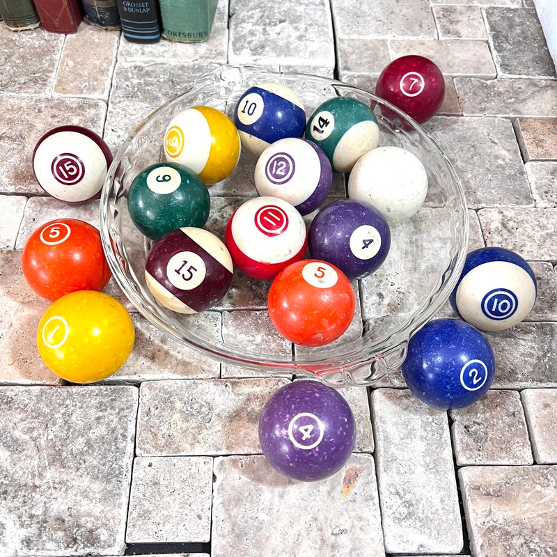 Vintage Pool Balls - Etsy