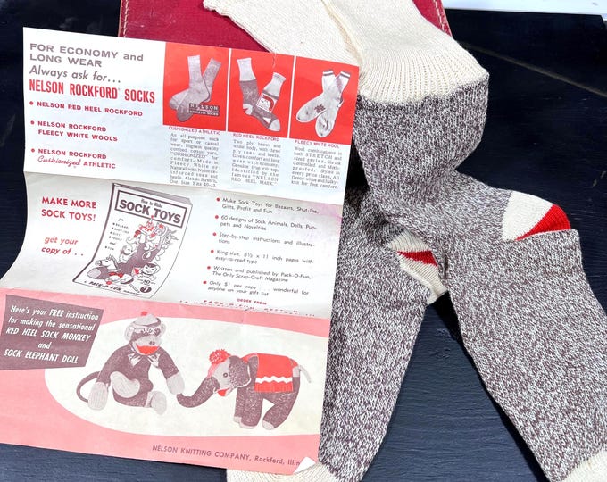 Sock Monkey Kit Two Pairs of Socks Are Included Comes W/ 1 Set of ...