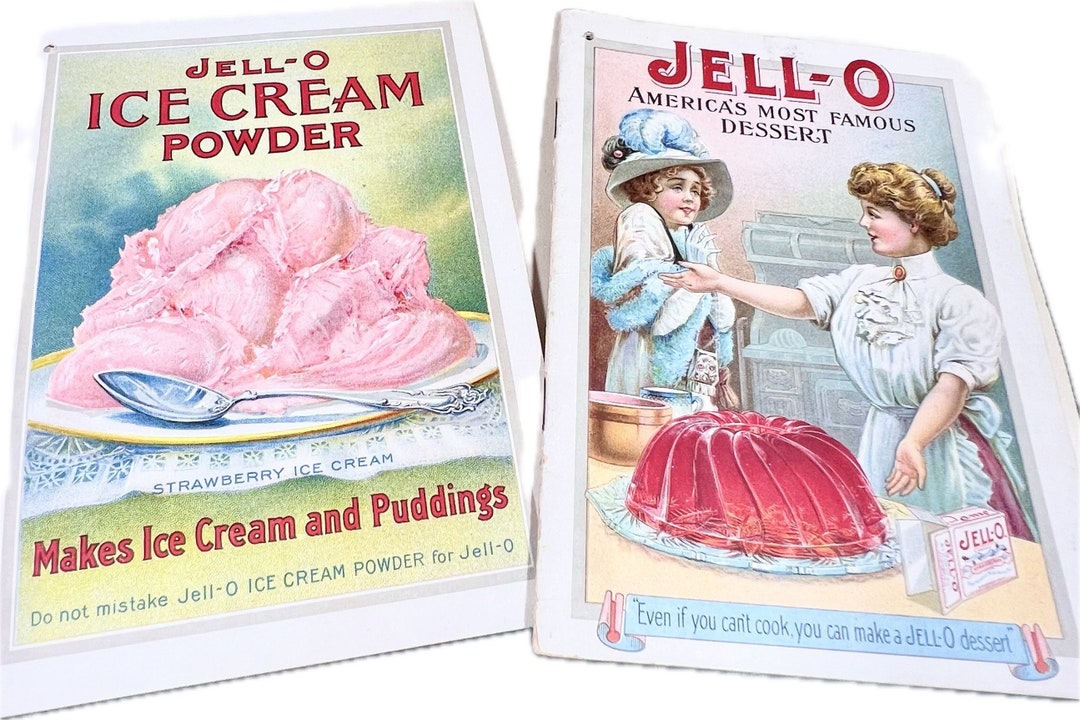 2 Jello Booklets Recipes / Advertising for Jell-o Ice Cream Powder ...