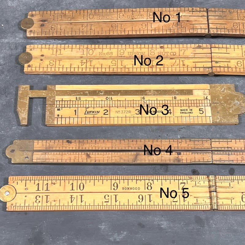 Folding Wood Ruler - Etsy