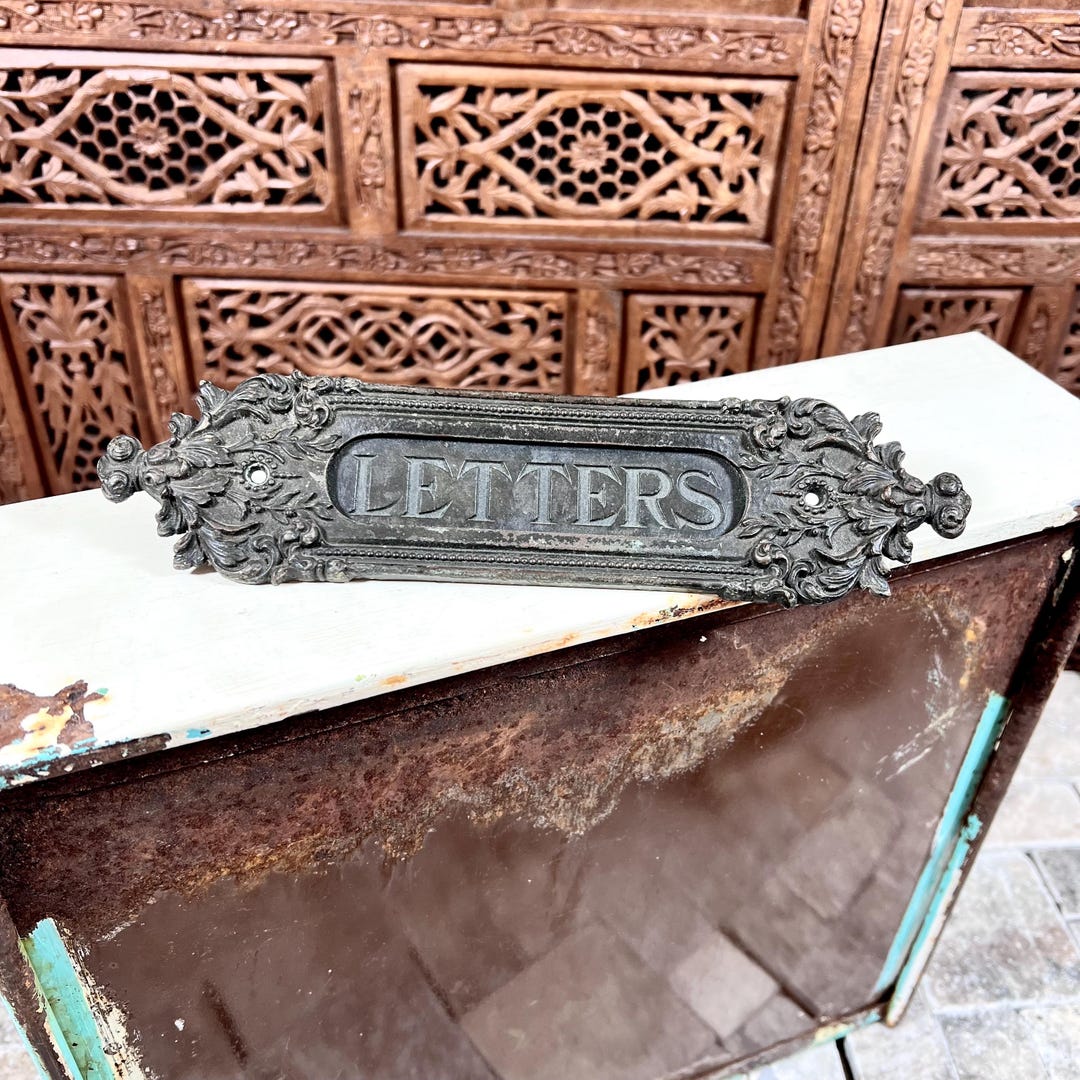 Antique Mail / Letter Slot, Cast Brass Dark Finish - Architecture ...