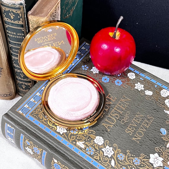 Red Gold Compact Margaret Rose Ladies Mirrored Powder… - Gem