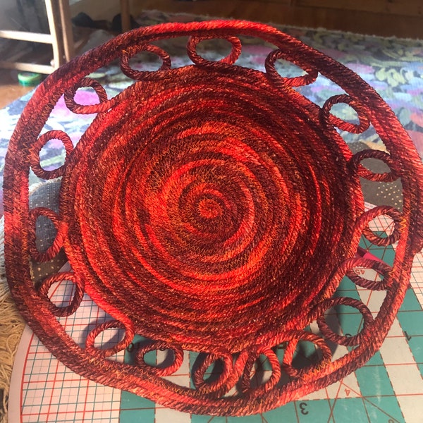 Yarn Coiled Basket - Etsy