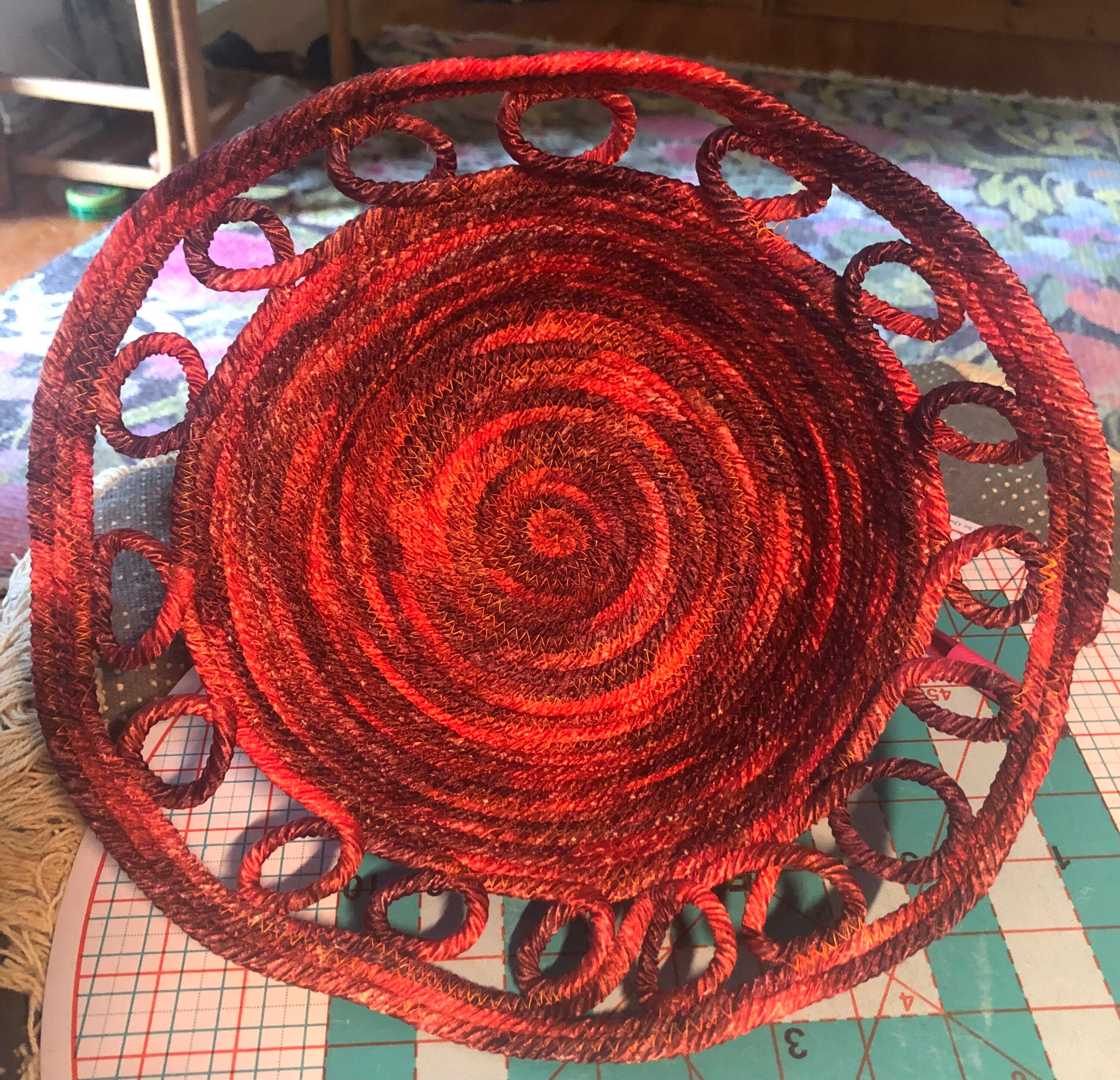Red Silk Basket - Etsy