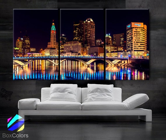 LARGE 30x 60 3 Panels Art Canvas Print Columbus - Etsy