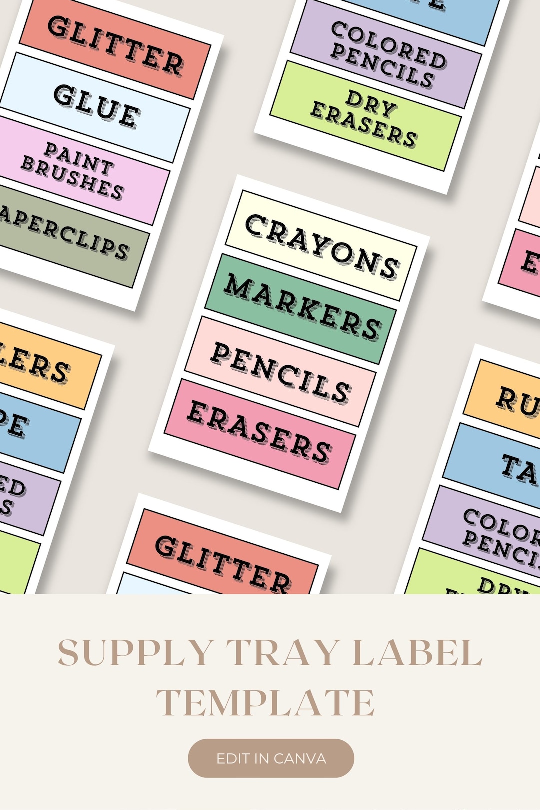 Editable Classroom Supply Labels | Digital Teacher Organization Tags ...